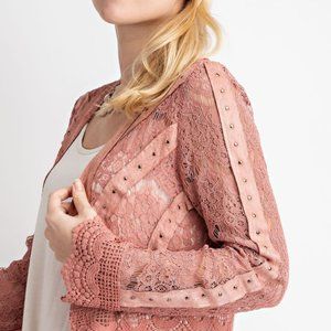 Vocal | Sweaters | New Vocal Cardigan Coatigan Mauve Sm3x Studded ...